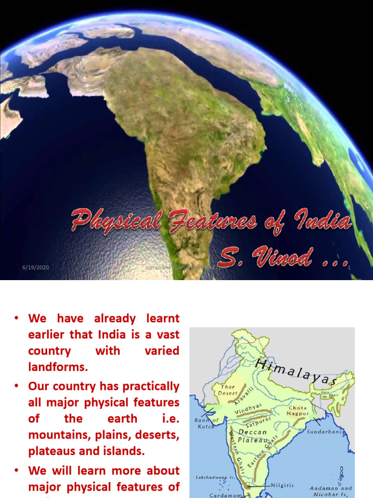 Major Physiographic Features of India | PDF | Plate Tectonics | Himalayas