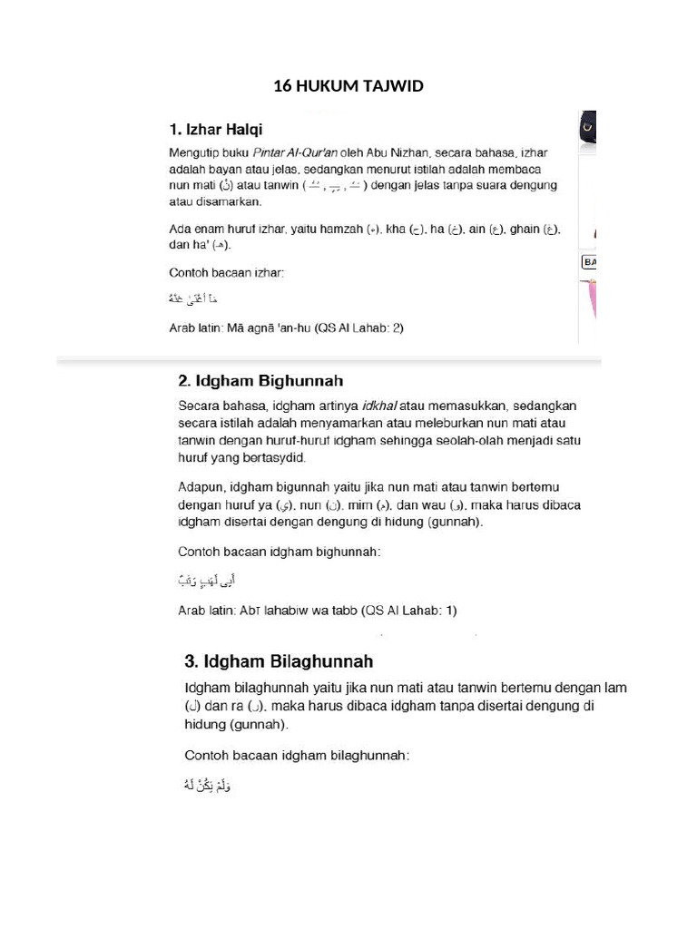 Hukum Tajwid | PDF