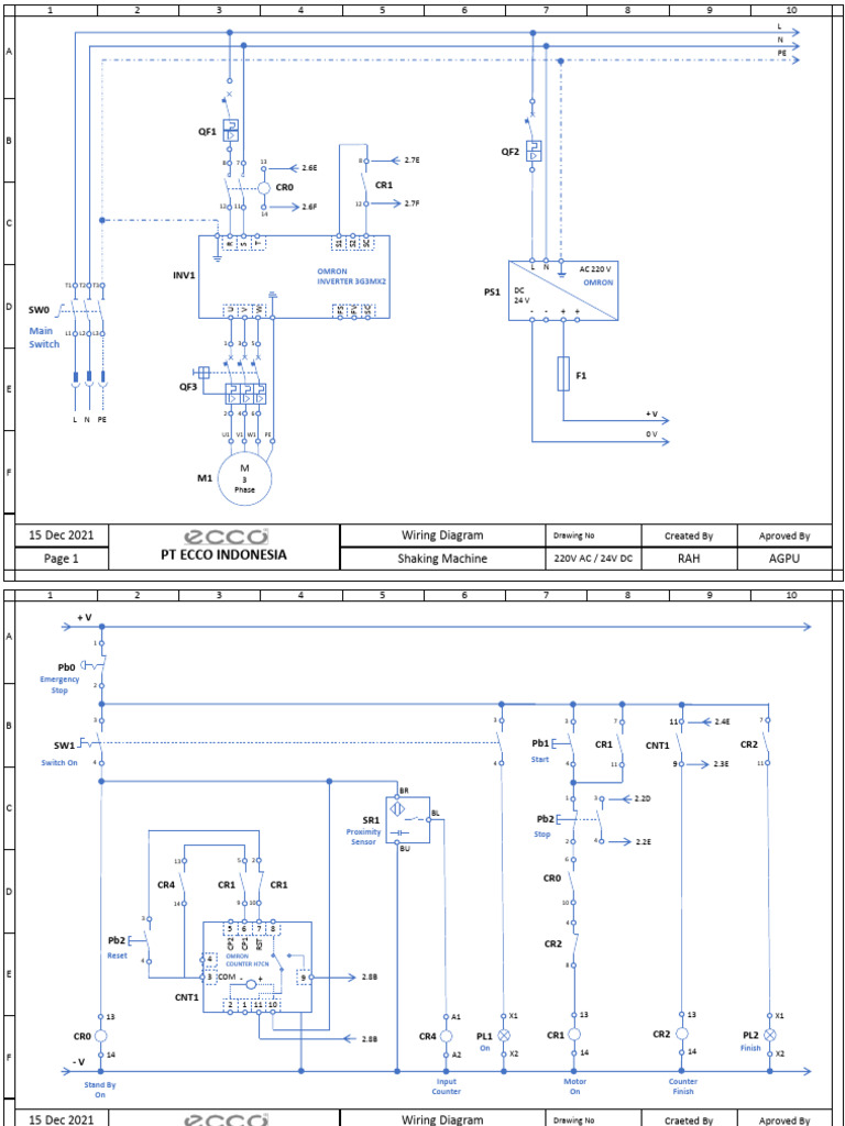 Shaking Machine Wiring Diagram 220V AC | PDF | Electrical Engineering ...