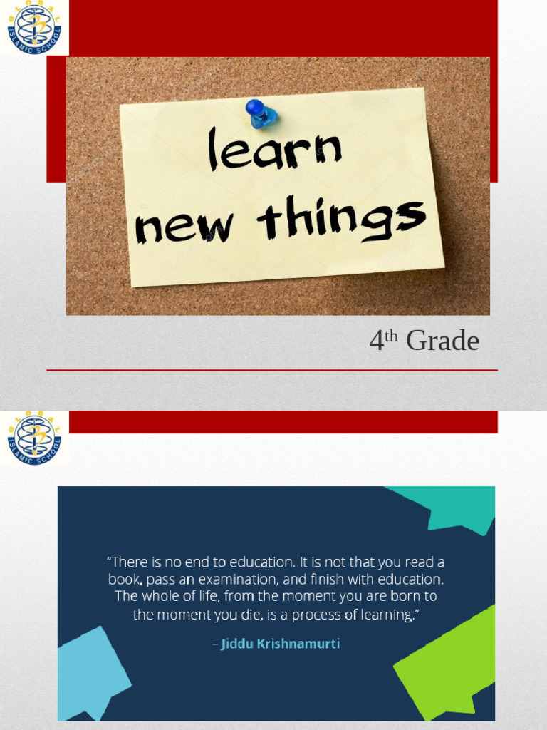 4th Grade Learning New Things (How To) | PDF