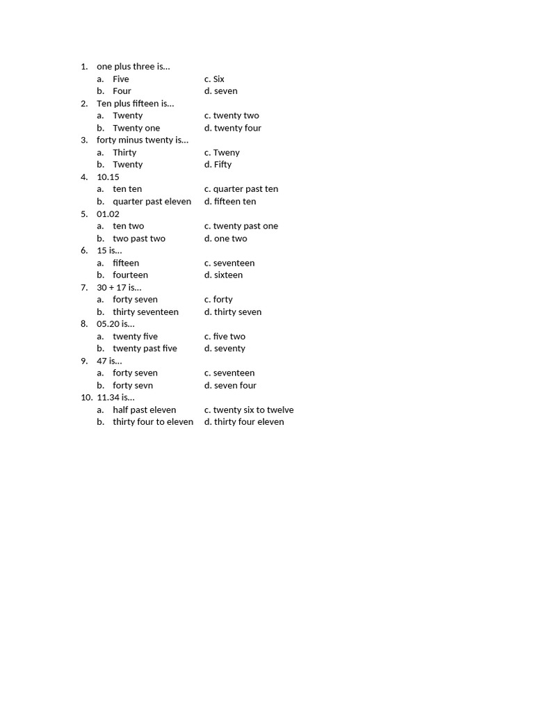 One Plus Three Is | PDF