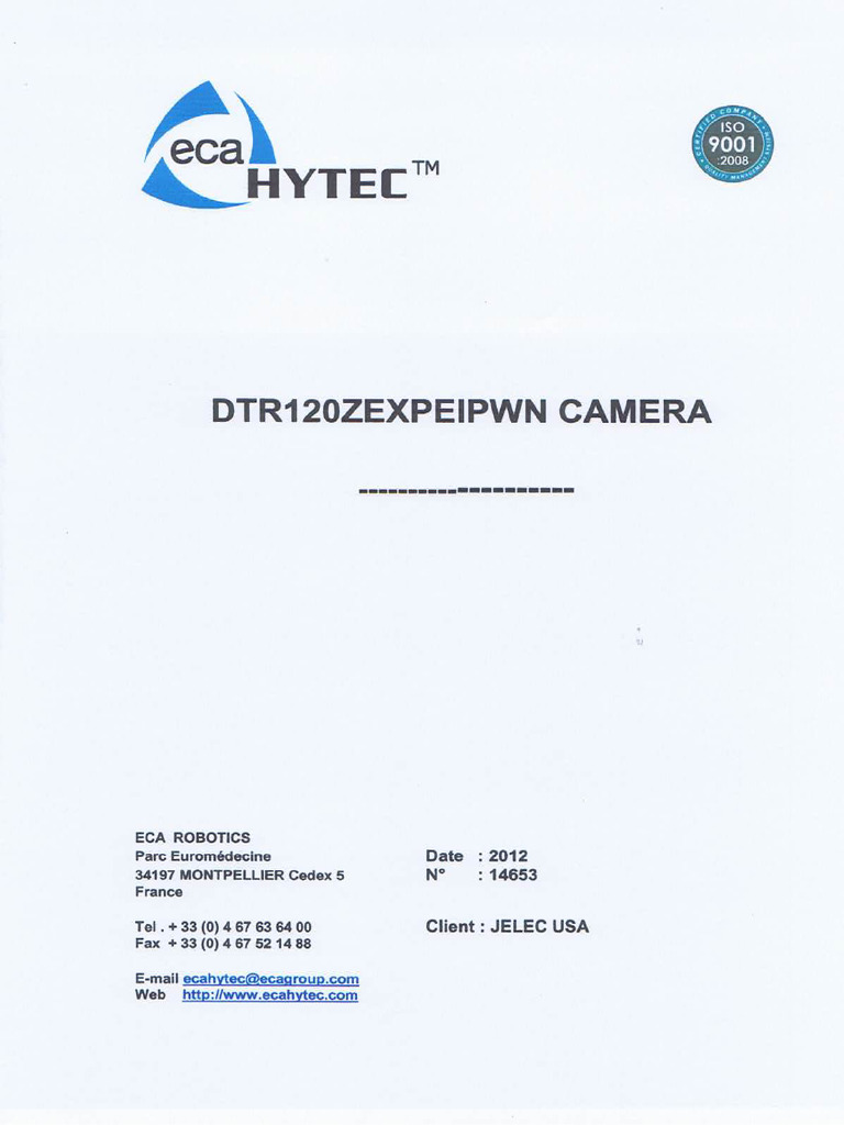 DTR 120ZEx CAMERA Instruction and Maintenance Manual | PDF