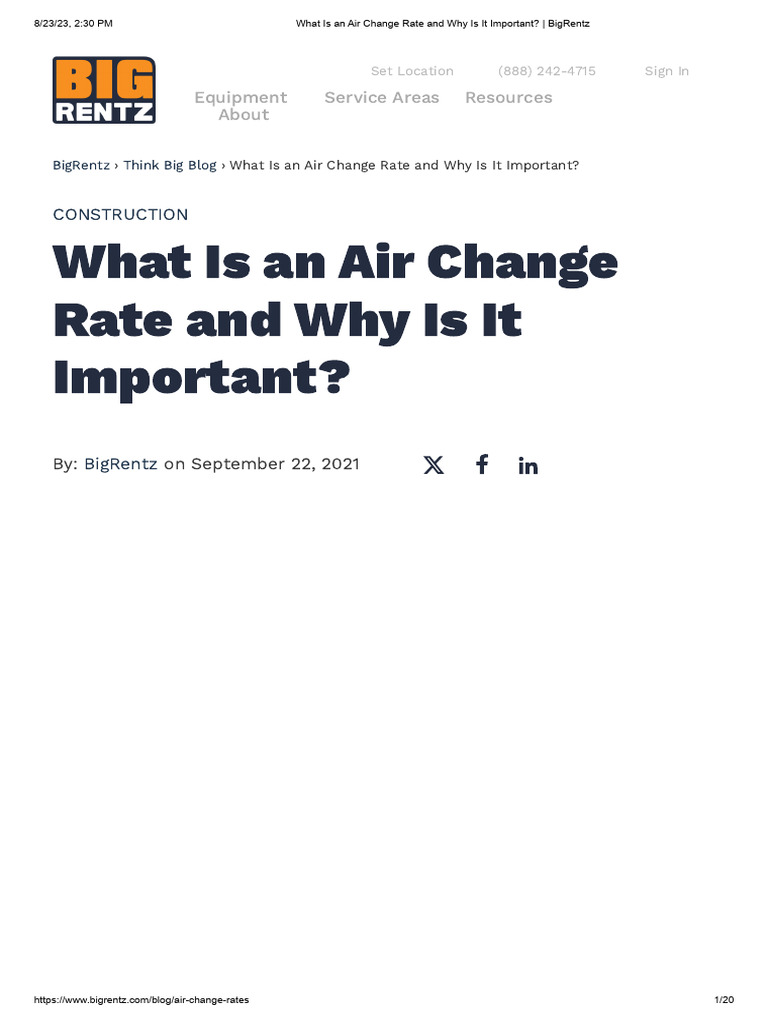 What Is An Air Change Rate and Why Is It Important - BigRentz | PDF ...