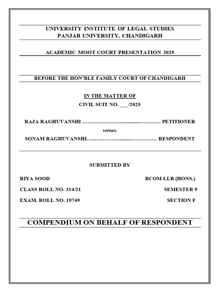 Compendium for Moot Court 2025 | PDF