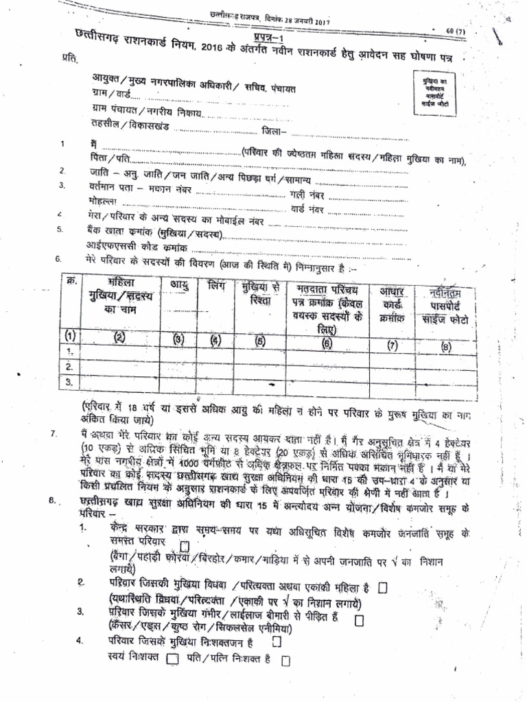 New Ration Card | PDF