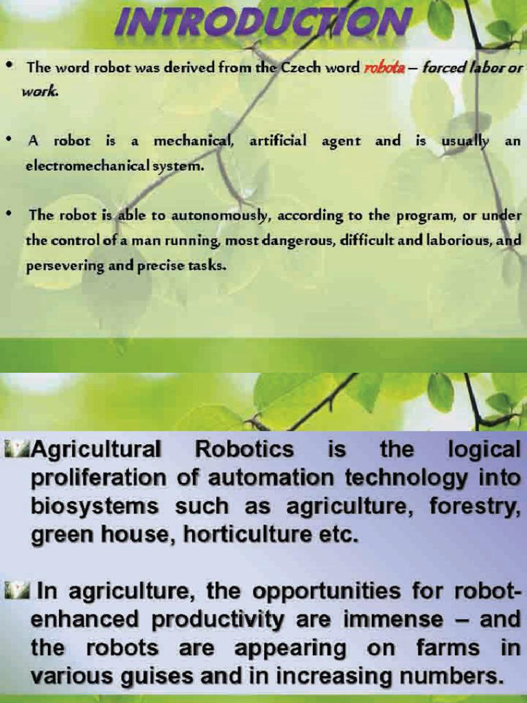 Ag Robotics | PDF
