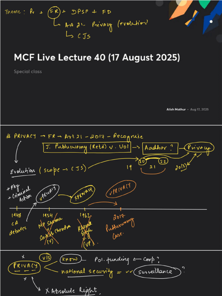 MCF Live Lecture 40 17 August 2025 With Anno | PDF
