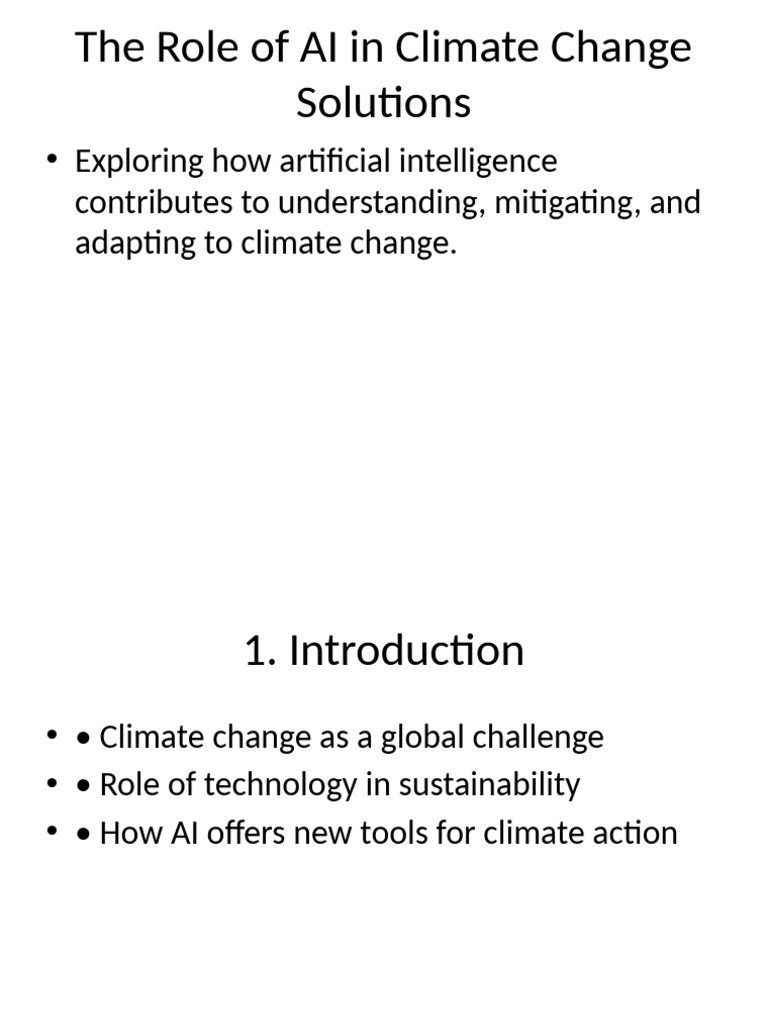 AI's Impact on Climate Change Solutions | PDF