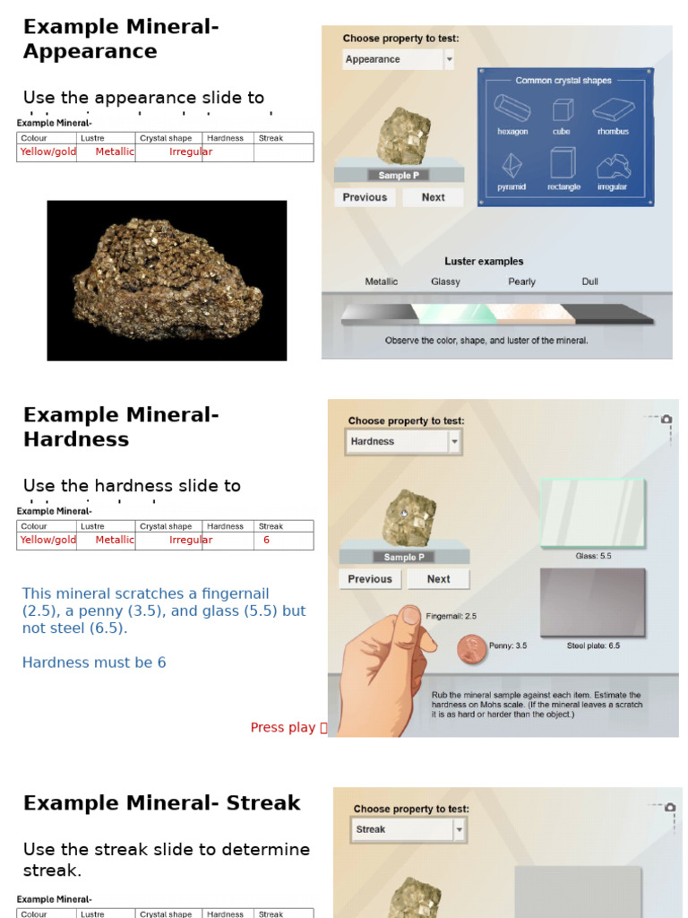 Identify 8 Unknown Minerals Guide | PDF | Minerals | Natural Materials