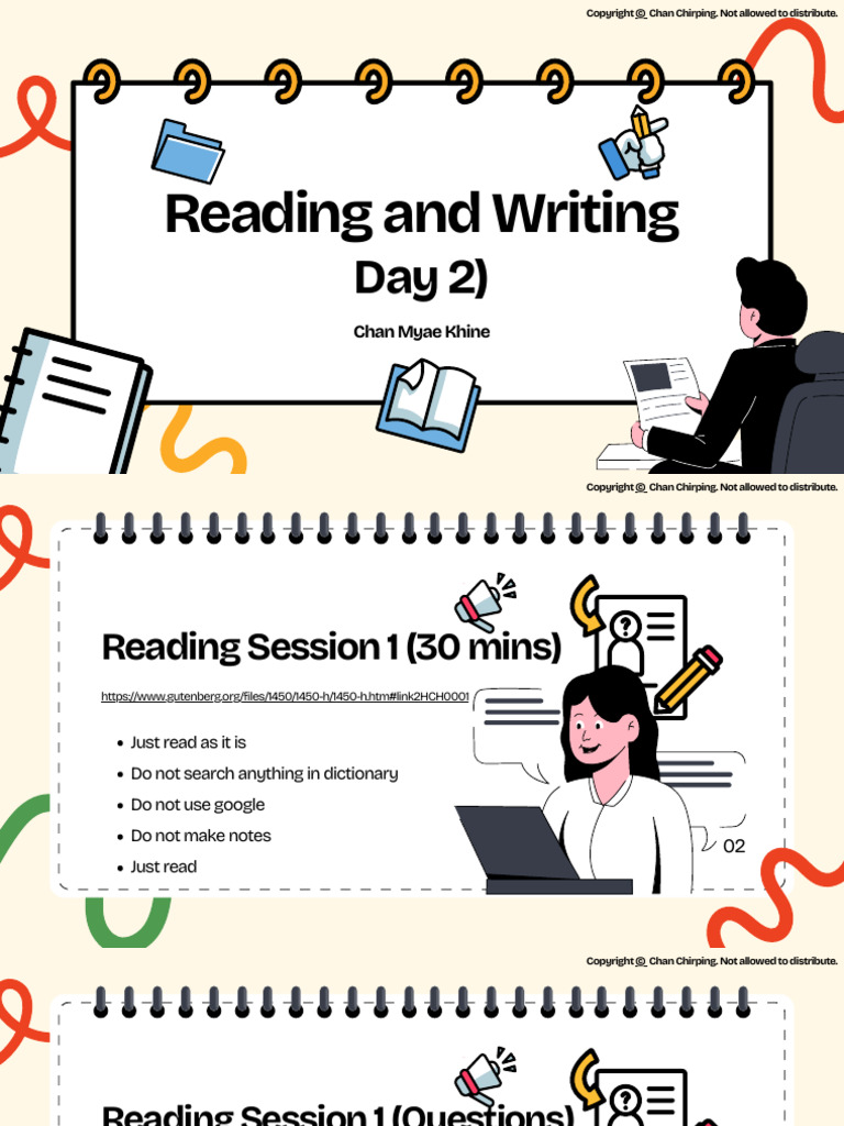 Reading and Writing Exercises Guide | PDF