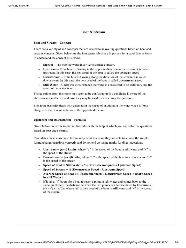 IBPS CLERK - Prelims - Quantitative Aptitude Topic Wise Short Notes in ...