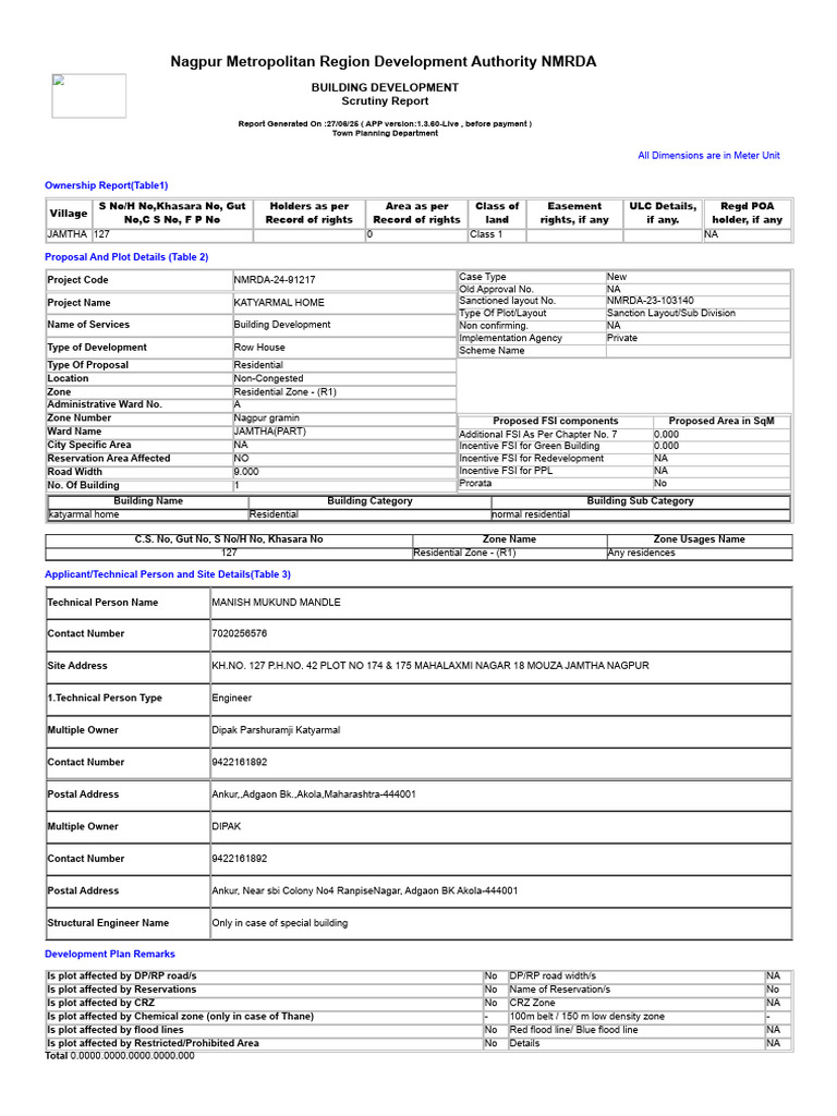 Scrutiny Report For NMRDA 24 91217 | PDF | Stairs