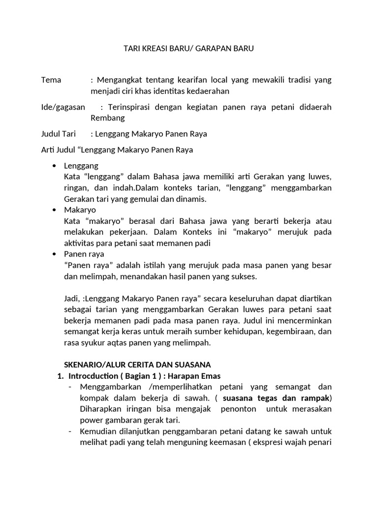 Tarian Luwes Petani Panen Raya | PDF