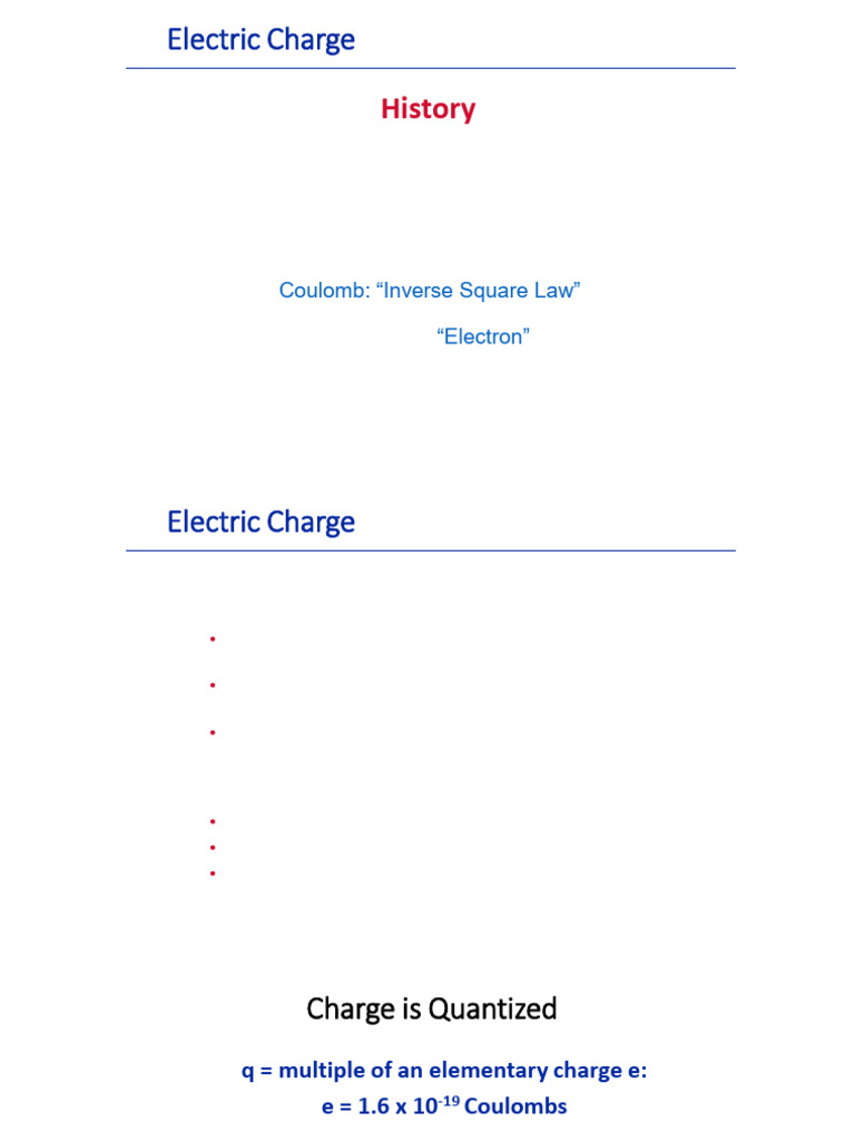 History and Principles of Electric Charge | PDF | Electric Charge ...