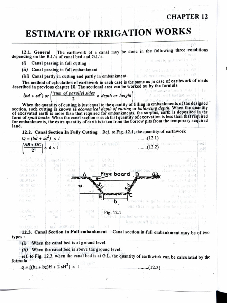 Earth Work For Canals | PDF | Physical Geography | Soil