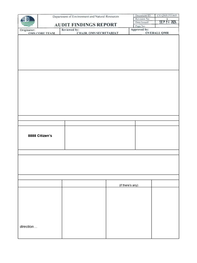 Internal Audit Report for CENRO Iligan | PDF | Audit | Business