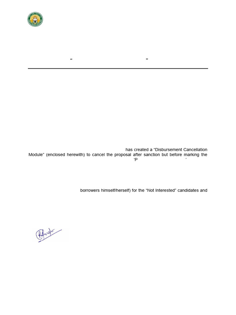 Disbursement Cancellation Module Guide | PDF | Personal Finance ...