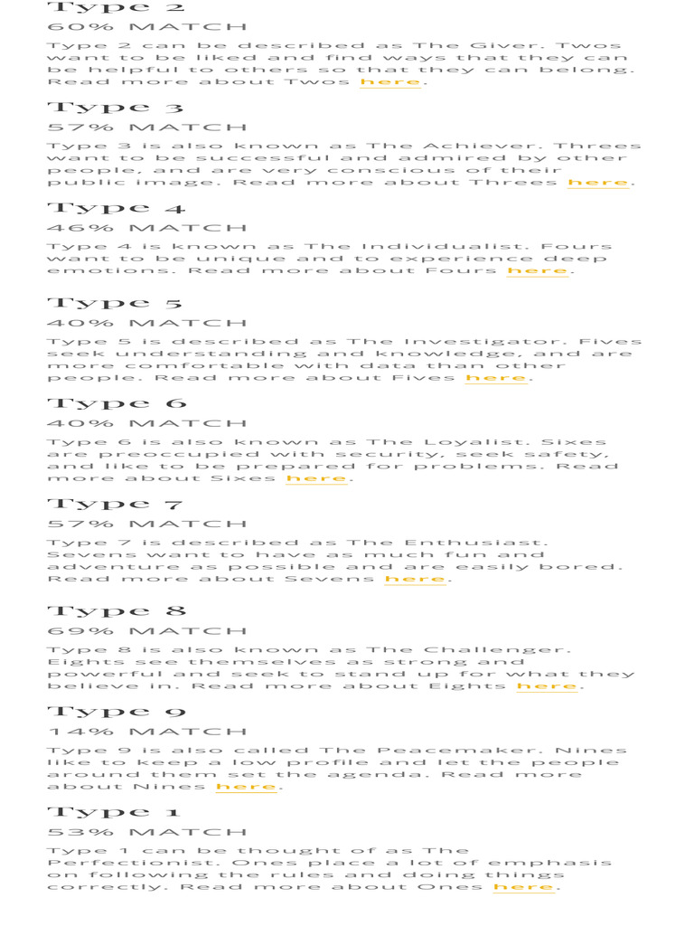The Enneagram Personality Test Truity | PDF
