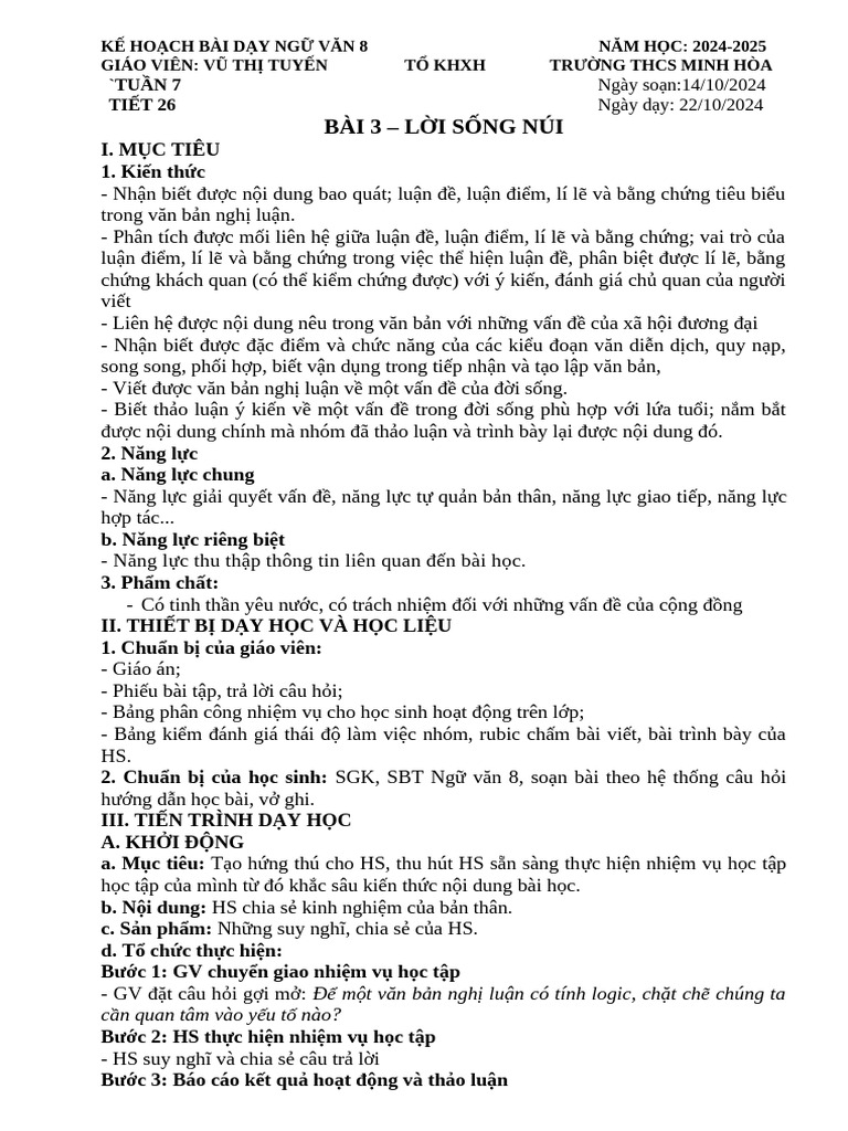 Bài 3 - L I Sông Núi | PDF