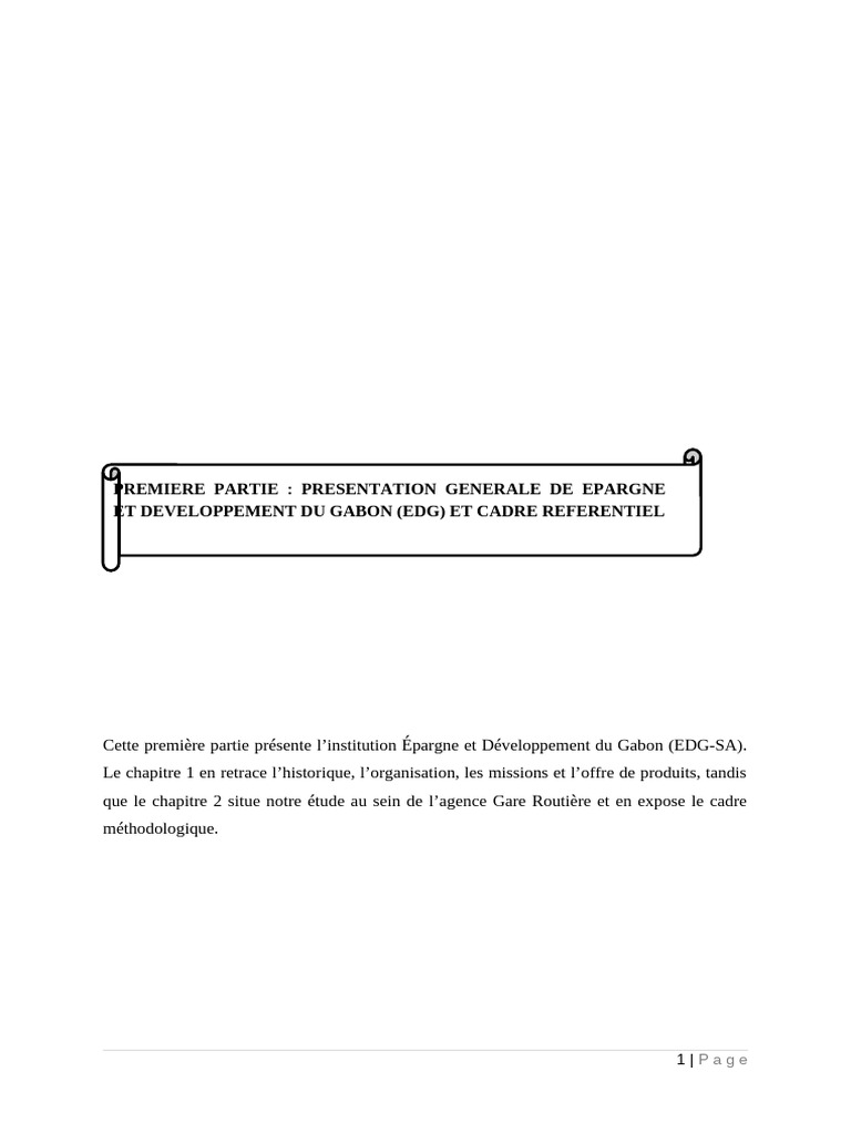 Présentation de l'EDG au Gabon | PDF | Chèque | Banques
