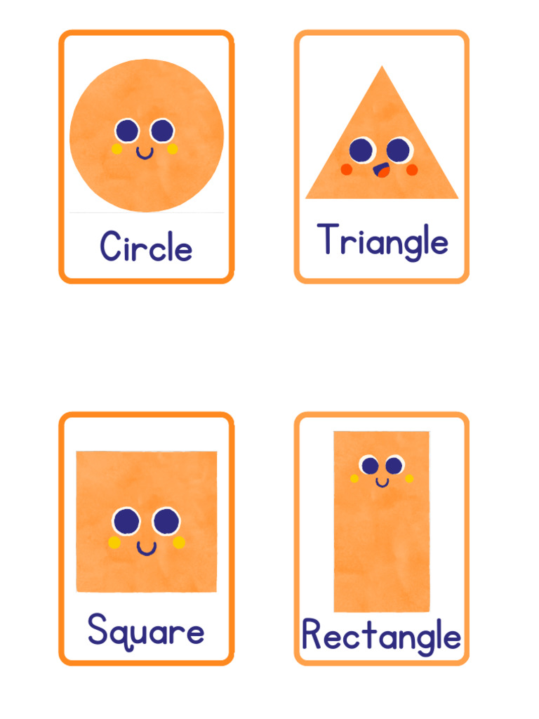 Shape Flashcards K1A Duckling | PDF