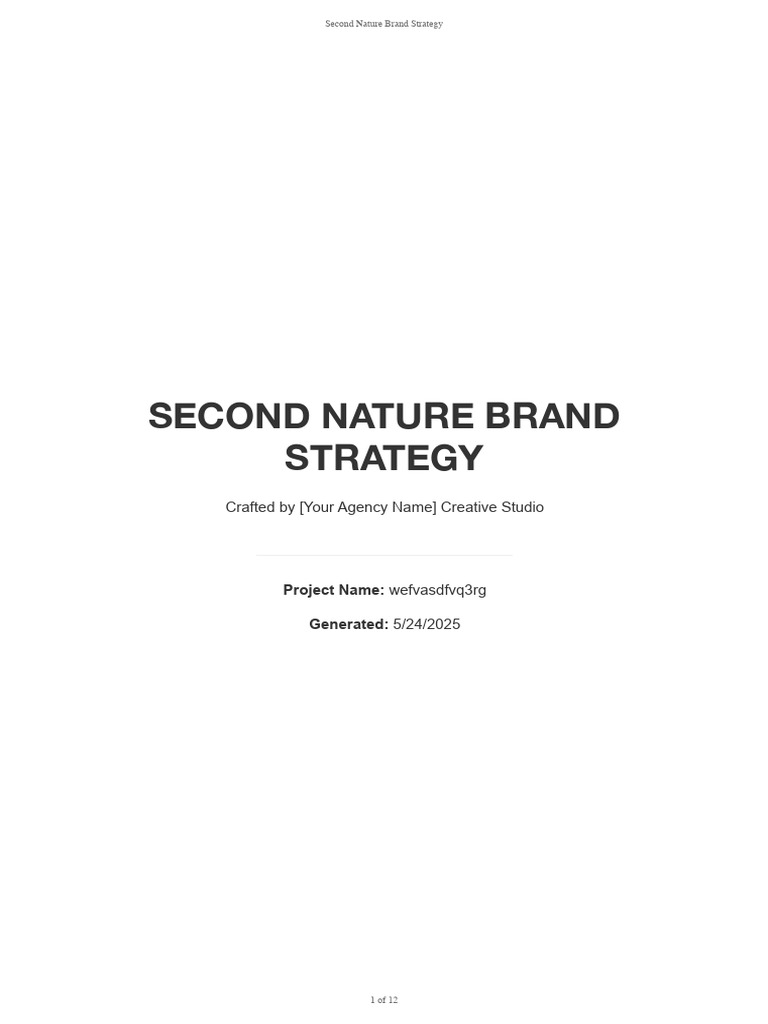 Wefvasdfvq3rg Brand Strategy | PDF | Brand | Customer Experience