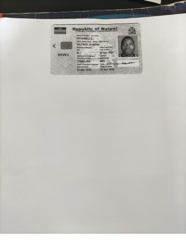 Wilfred National ID | PDF