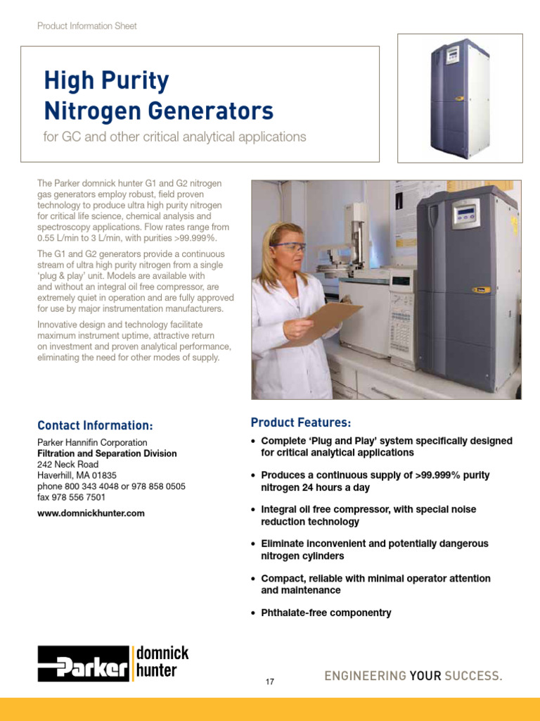 High Purity Nitrogen Generators Guide | PDF | Liquid Chromatography ...