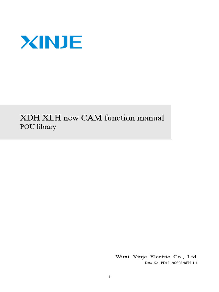 XDH XLH CAM Function Manual Guide | PDF | Parameter (Computer ...