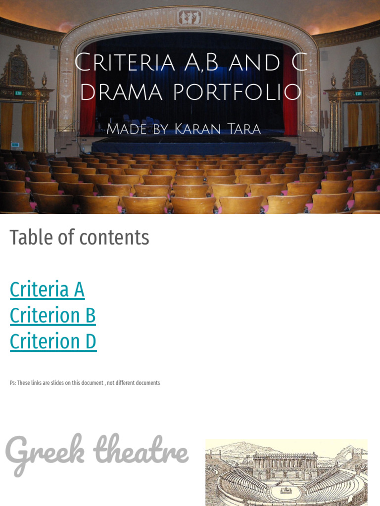Karan Tara - Theatre Mini E-Portfolio-3 | PDF | Theatre | Performing Arts