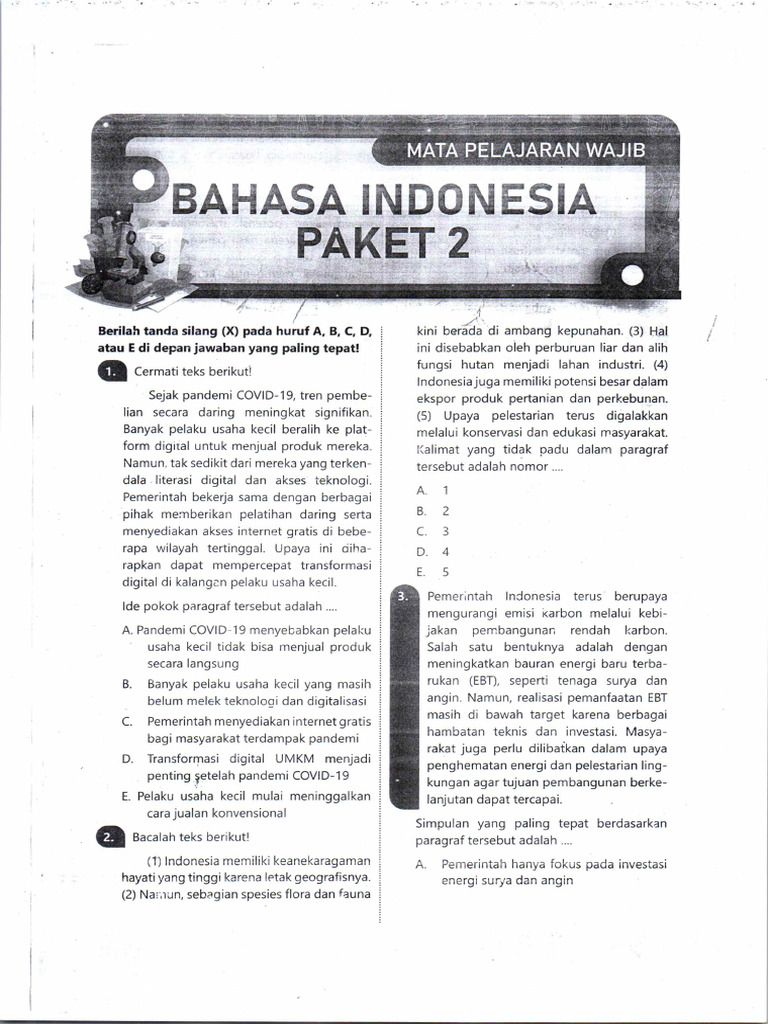 Soal BIndo Paket 2 Genius | PDF