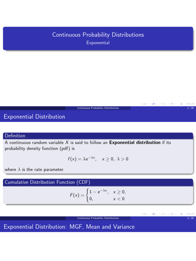 Exponential and Normal Distributions Explained | PDF | Normal ...