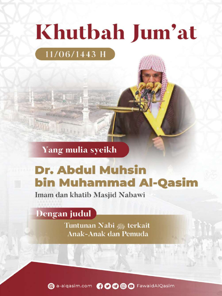 Khutbah Jumat Tuntunan Nabi Terkait Anak Anak Dan Pemuda | PDF