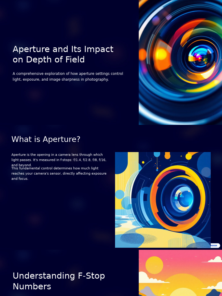 Aperture's Role in Depth of Field | PDF | Aperture | Optics