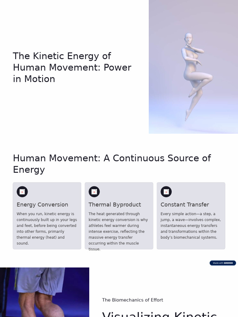 Harnessing Kinetic Energy in Motion | PDF | Biomechanics | Heat
