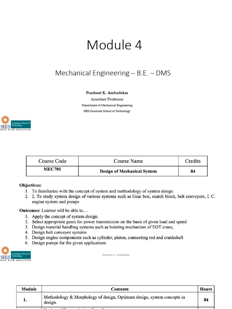 Module 4 - DMS Theory | PDF | Belt (Mechanical) | Mechanical Engineering