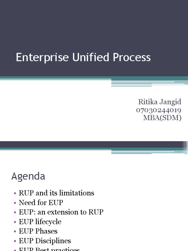 Understanding Enterprise Unified Process | PDF | Systems Engineering ...