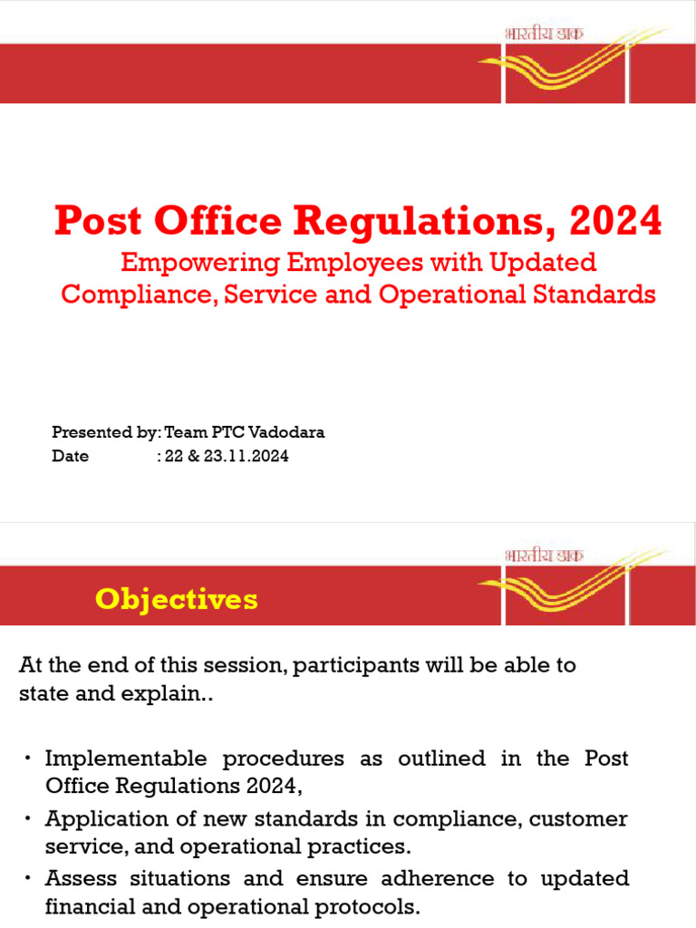 Post Office Regulations, 2024 | PDF | Postage Stamp | Mail