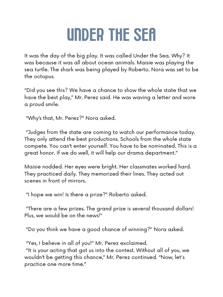 Under the Sea Play and Learning Activities | PDF | Outer Space | Astronomy