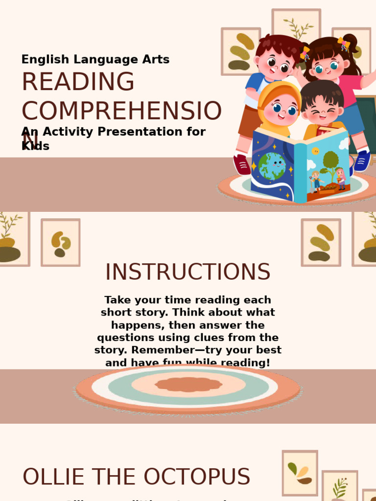 English Reading Comprehension Practice Educational Presentation in ...
