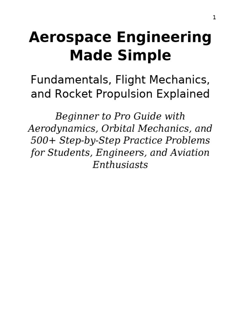 Aerospace Engineering Made Simple | PDF | Euclidean Vector | Atmosphere ...