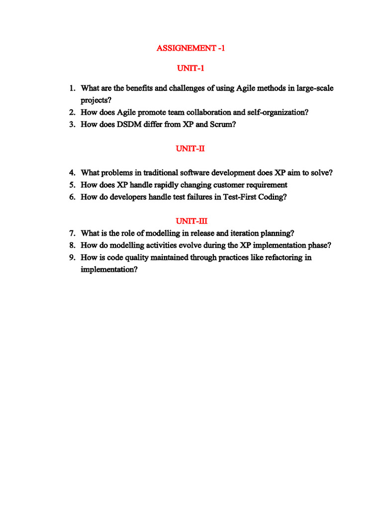 Assignement Questions | PDF