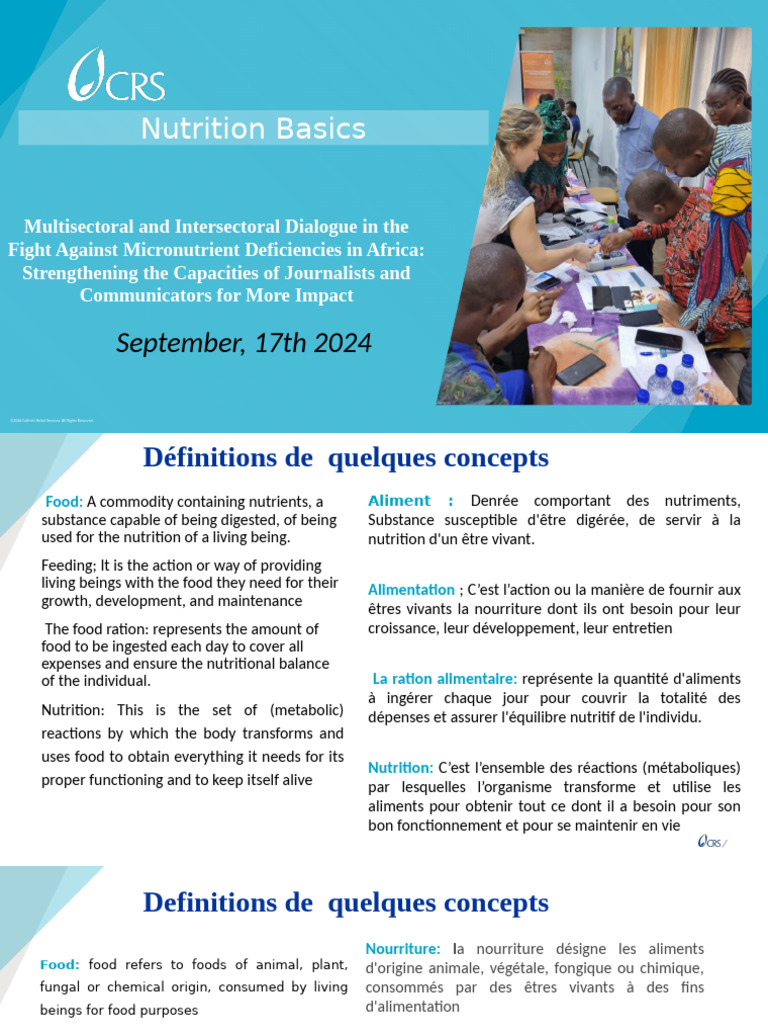 Notion de Base Nutrition | PDF | Malnutrition | Nutrition