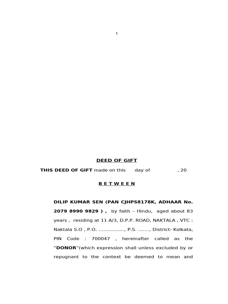 Dilip Kumar Sen Draft | PDF