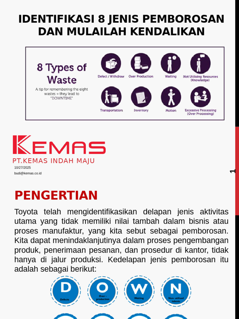 Identifikasi 8 Macam Pemborosan | PDF