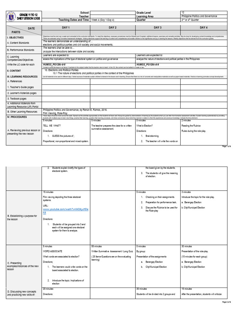 PPG Q2 Week CD - Elections and Political Parties in The Philippines ...