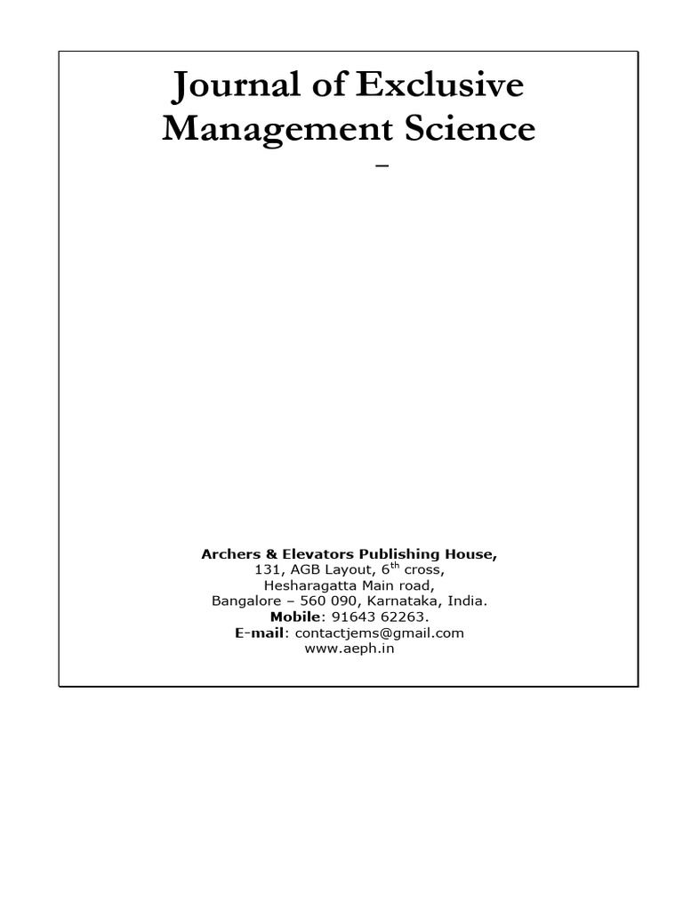 Full Content JEMS Special Issue June 2022 | PDF | Employment ...