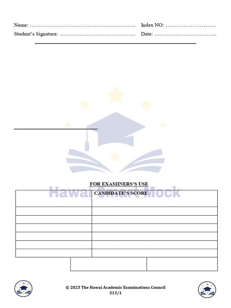 Cre PP1 QS - Hawai Final Mock | PDF | Jeremiah | Book Of Genesis