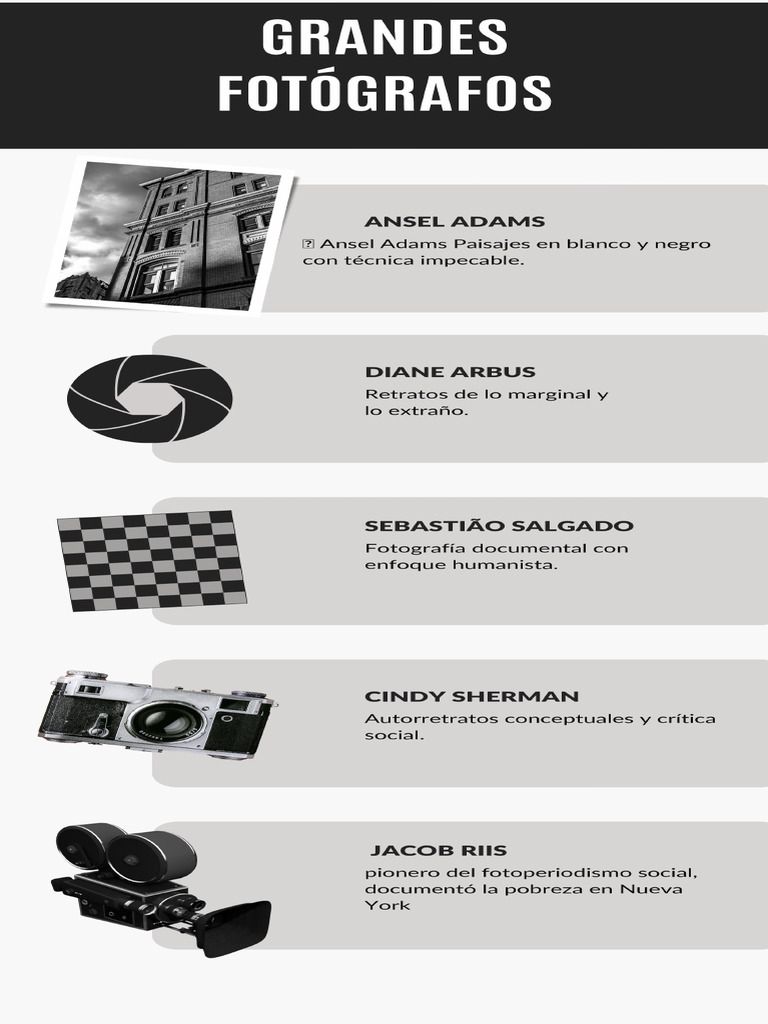 Infograf Grandes Fotógrafos | PDF