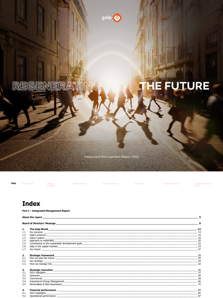 Galp Integrated Annual Report 2021 | PDF | Audit | Climate Change Mitigation